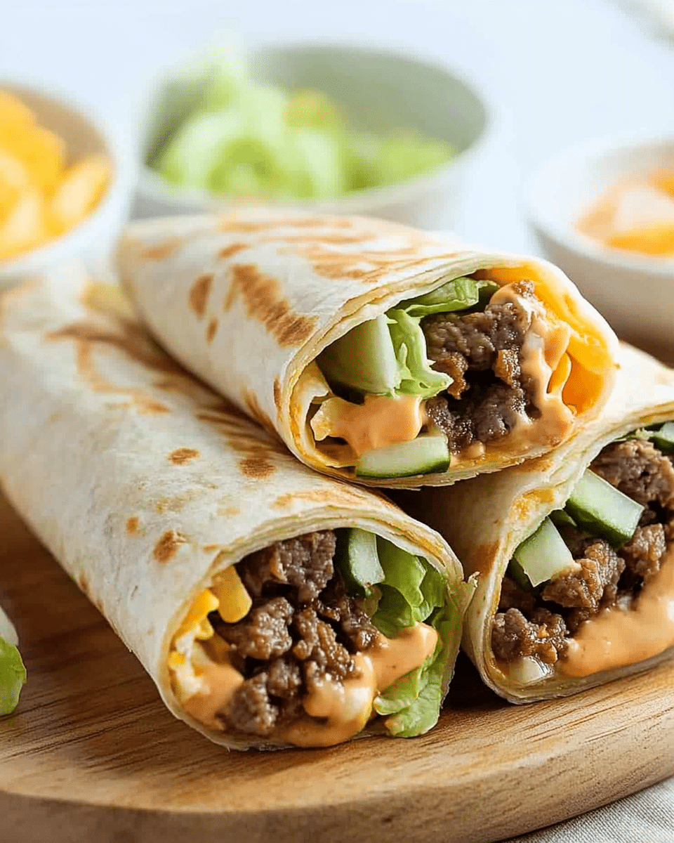 Homemade Big Mac Snack Wrap | My Easy Plate
