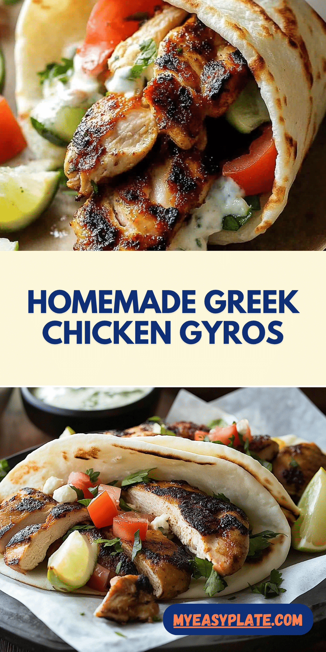 Greek Chicken Gyros with Tzatziki | My Easy Plate