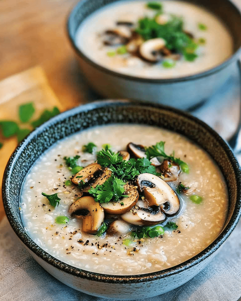 Mushroom Congee | My Easy Plate