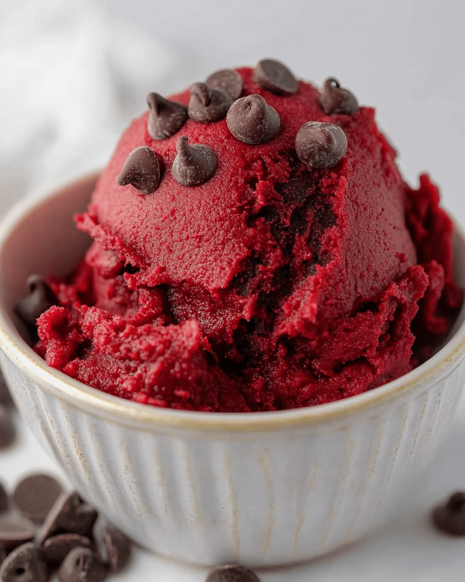 Red Velvet Edible Cookie Dough | My Easy Plate