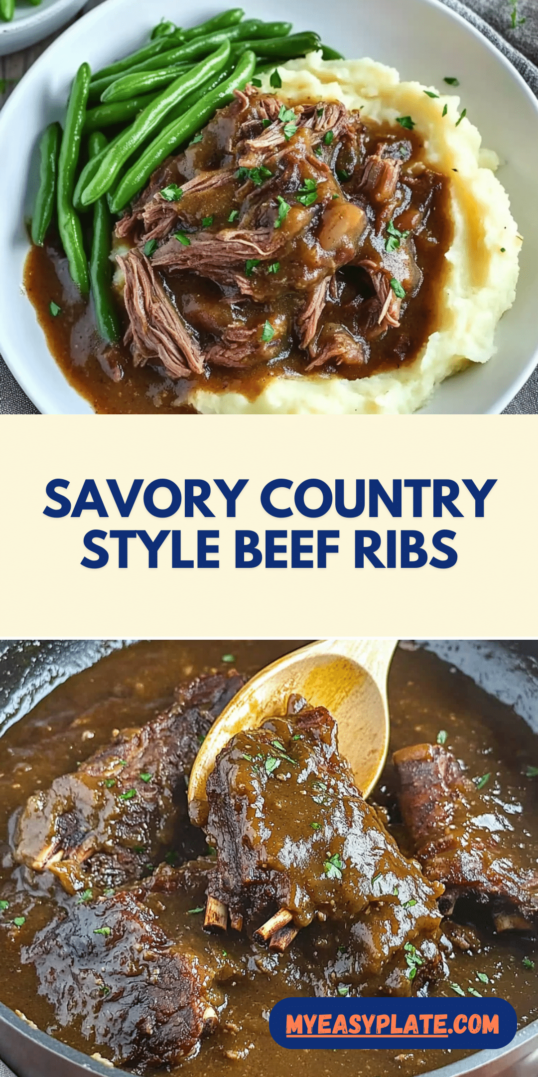 Country Style Beef Ribs and Gravy | My Easy Plate