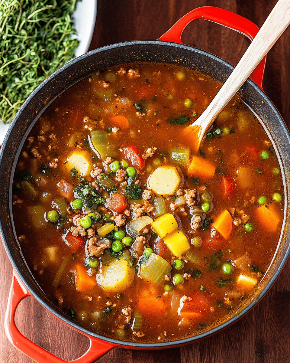 Vegetable Ground Beef Soup | My Easy Plate